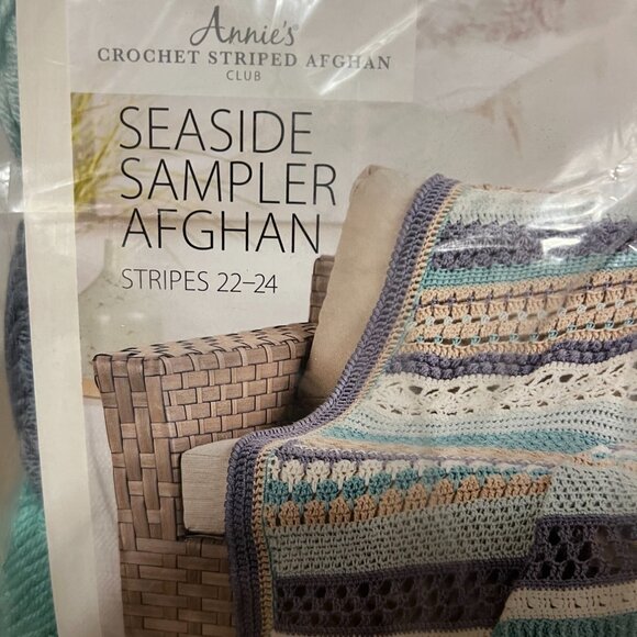 Annie's Crochet Striped Afghan Club | Office | Annies Crochet Seaside ...
